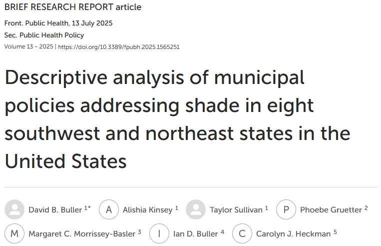New Publication in Frontiers in Public Health | Ian Buller, PhD, MA